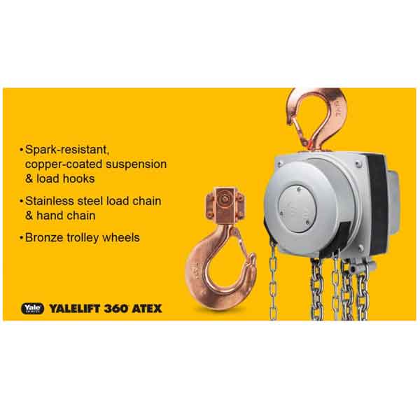 Yalelift 360 Manual Chain Block Hoist - ATEX | Lifting365