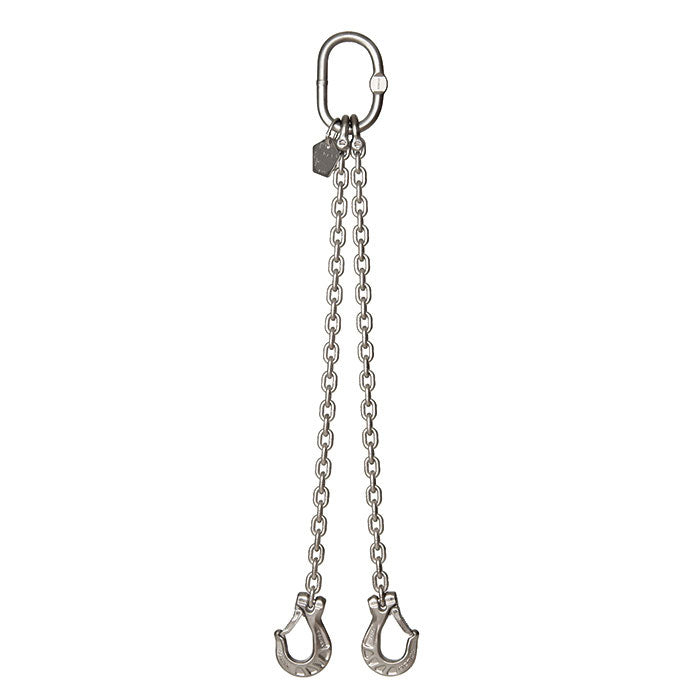 3.45 Ton Cromox Stainless Steel Double Leg Chain Sling with Clevis Sli