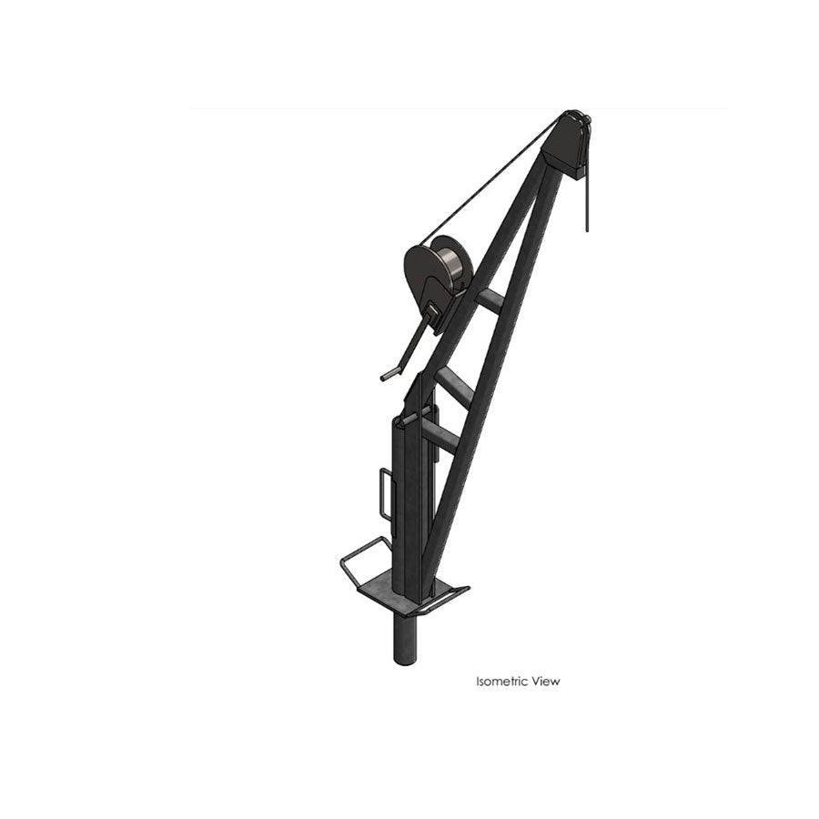 Galvanised Winched Lean Over Davit | Lifting365
